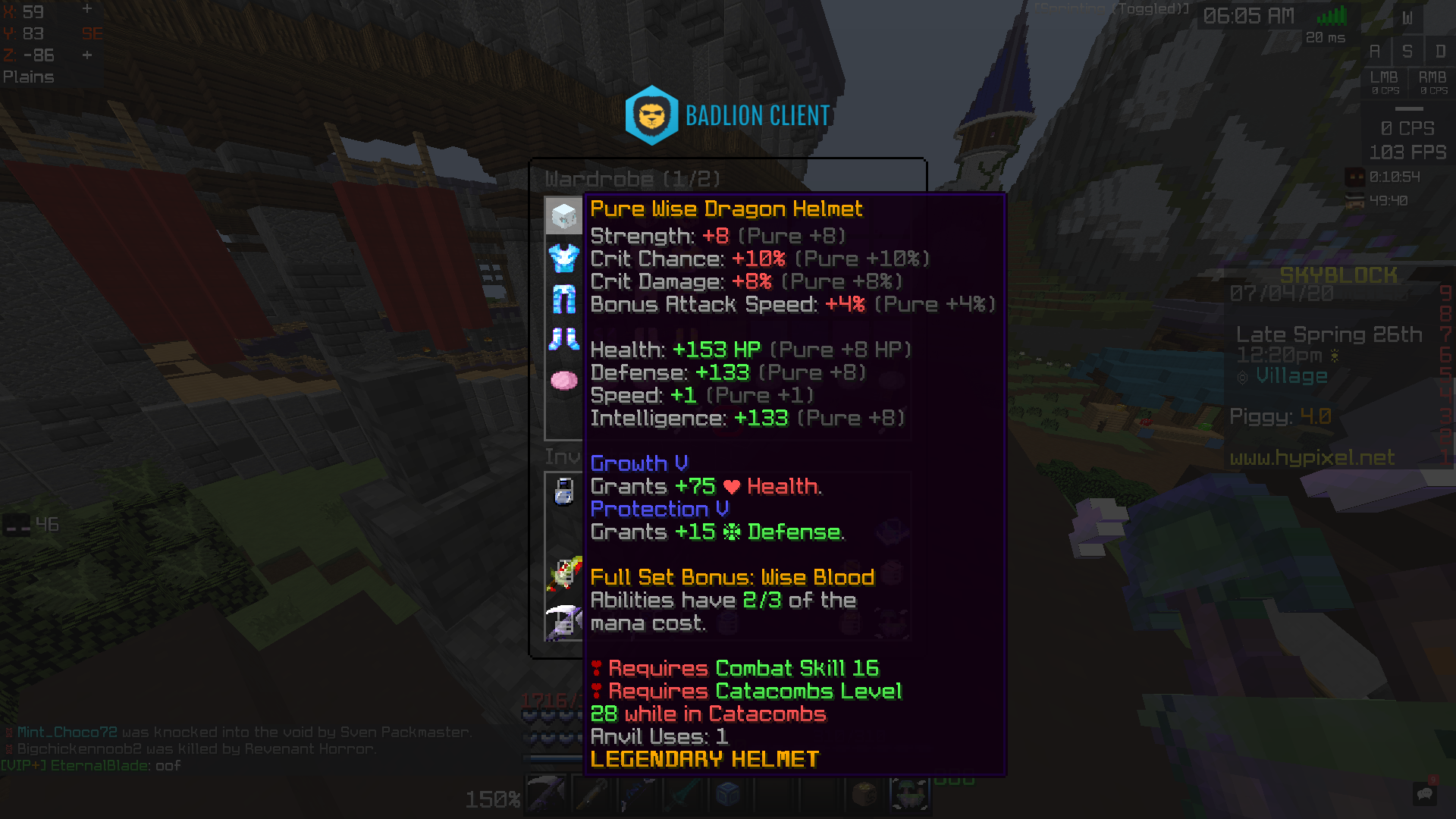 Rip mage mains. (Wise armor reqs) | Hypixel Forums