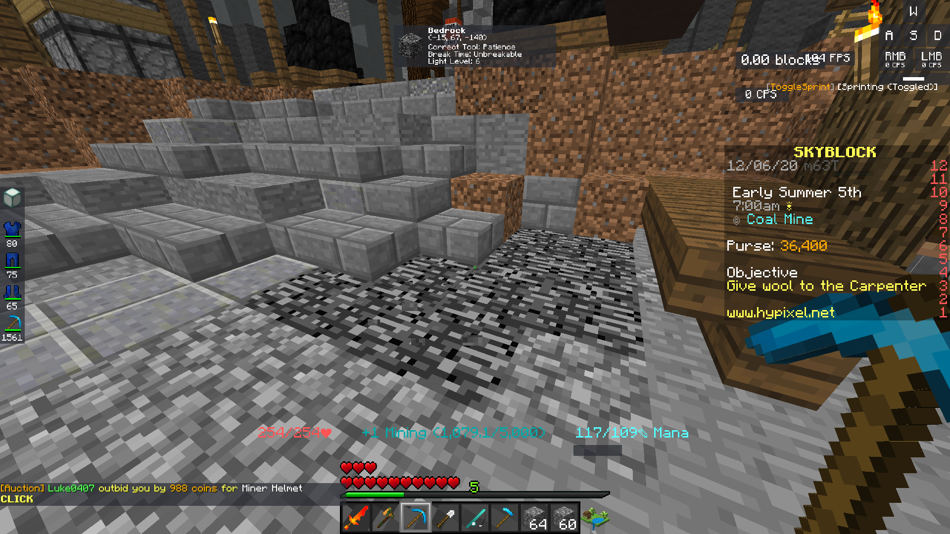 Breakable block next to weaponsmith? | Hypixel Forums