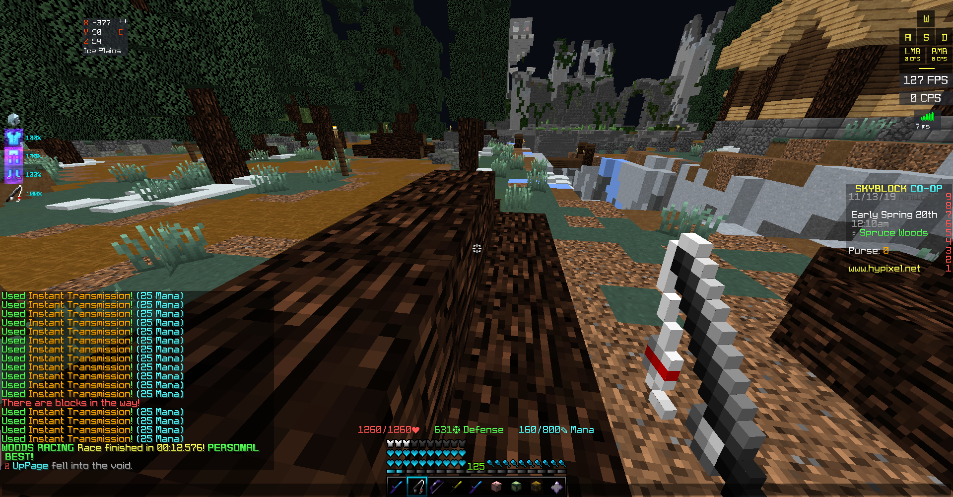woods race high score | Hypixel Forums