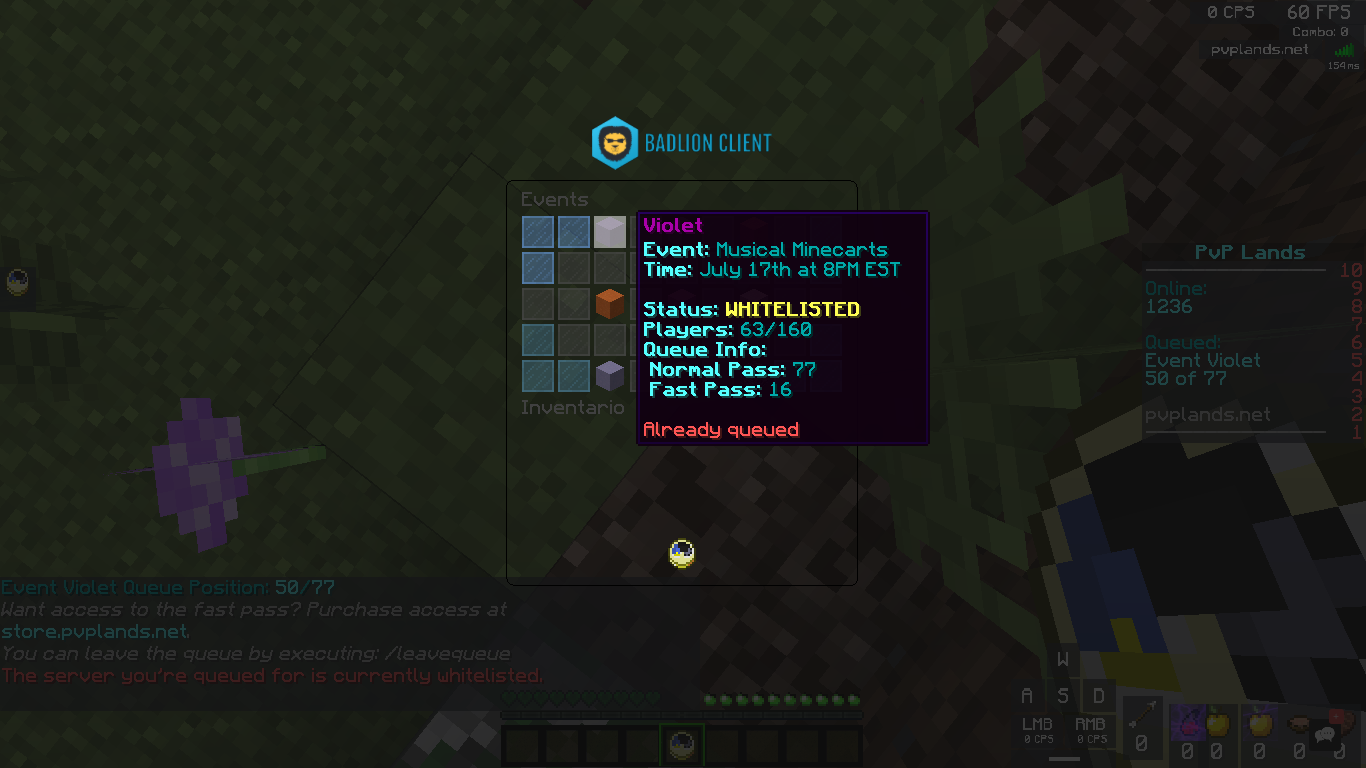 Can you leave pvplands in a queue and come back and still be in? : r/skeppy